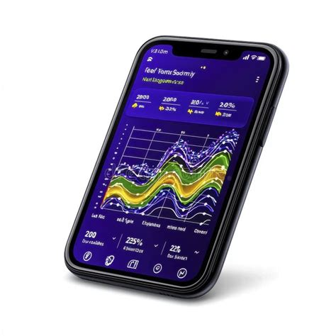 Dynamic Data Visualization On Smartphone Screen Stock Illustration Illustration Of Interface