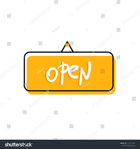 Open Singboard Isolated On White Background เวกเตอร์สต็อก ปลอดค่าลิขสิทธิ์ 1118117402