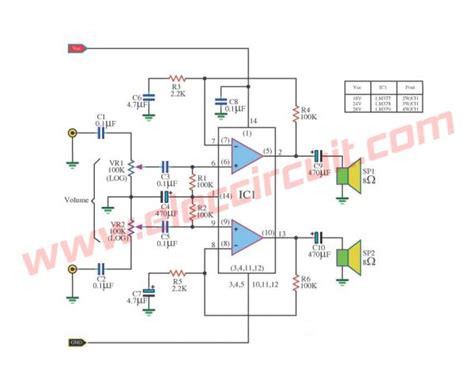 Power Amplifier Circuit Diagram With PCB Layout ElecCircuit Com