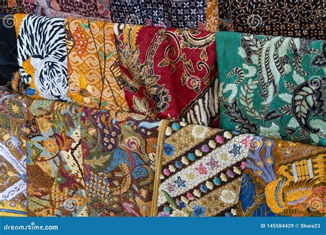 Traditional Indonesian Batik Technique Of Wax Resist Dyeing Applied