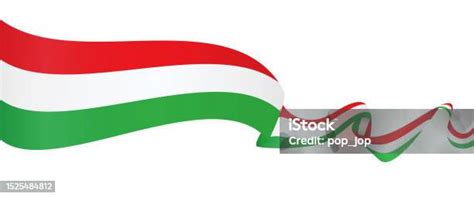 헝가리의 국기 벡터 흔들리는 리본 배너입니다 흰색 배경에 격리 3차원 형태에 대한 스톡 벡터 아트 및 기타 이미지 3차원 형태 국가 관광명소 기 Istock