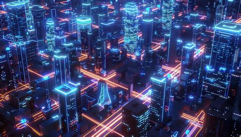 A Visualization Of A Smart Grid In A City Where Ai Optimizes Energy