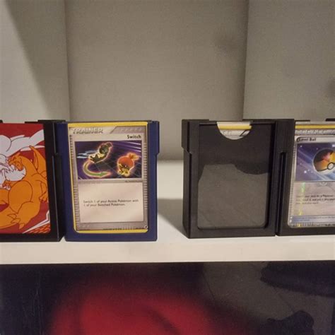 3d Printable Stackable Card Storage With Display Options For All Cards Sizes Sleeved And Un