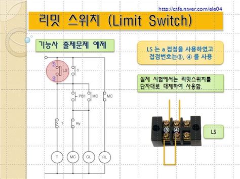 전기기능사 실기 리밋 스위치 네이버 블로그