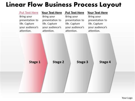 Business PowerPoint Templates Linear Flow Theme Process Layout Sales PPT Slides Stages