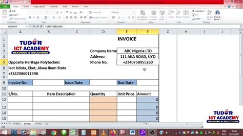Automated Sales Invoice Using Excel Youtube