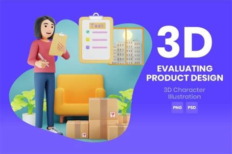 Evaluating Product Design 3d Character Graphic By Imoogigraphic · Creative Fabrica