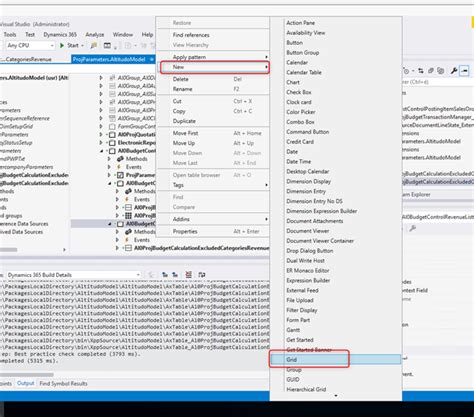 ax d365fo create a form grid and implement some event rules ax
