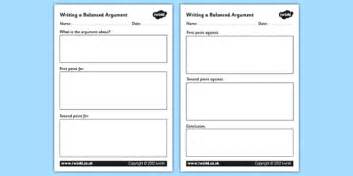 Balanced Argument Writing Frame Teacher Made Twinkl