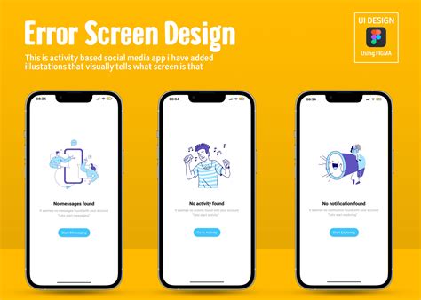 Mobile App Error Screen Design Using Figma On Behance