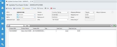 Purchase Order Guide IQmetrix Developer Portal