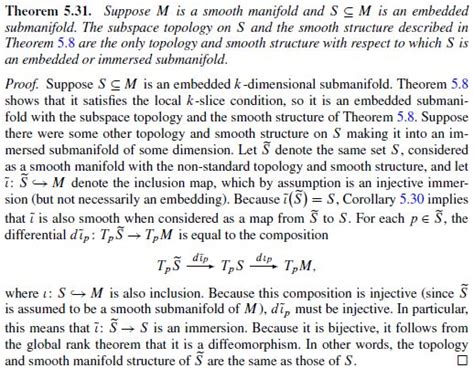 Differential Geometry On The Proof Of The Uniqueness Of Smooth Structures On Submanifolds By