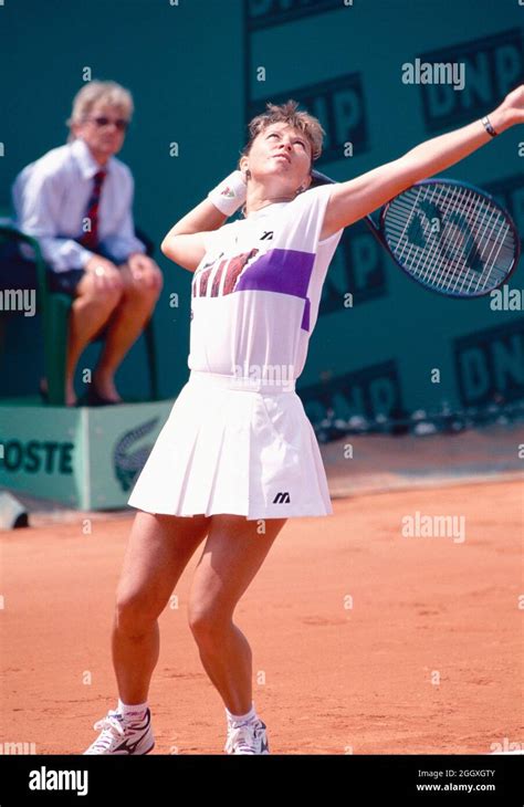 Peruvian Tennis Player Laura Arraya Roland Garros France 1993 Stock