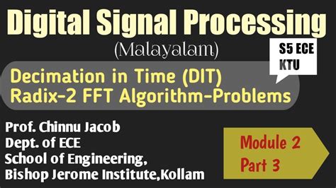 Module 2part 3digital Signal Processing Decimation In Time Fft Algorithm Problem Solving