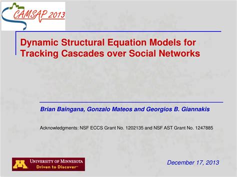 Ppt Dynamic Structural Equation Models For Tracking Cascades Over