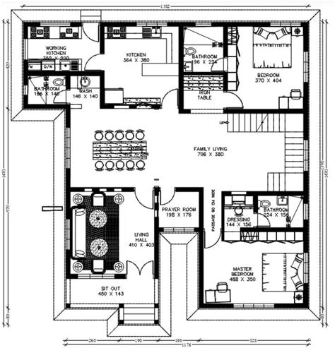 14x12 House Ground Floor Plan Autocad Drawing Download Dwg File
