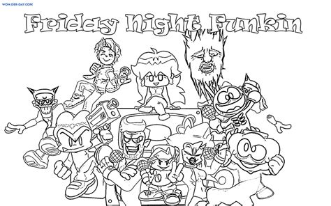 Friday Night Funkin Coloring Pages Printable Coloring Pages