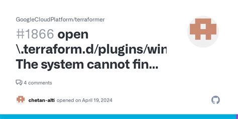 Open Terraformdpluginswindowsamd64 The System Cannot Find The