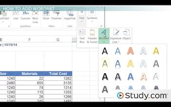 How To Change Text To WordArt In Excel Lesson Study Com