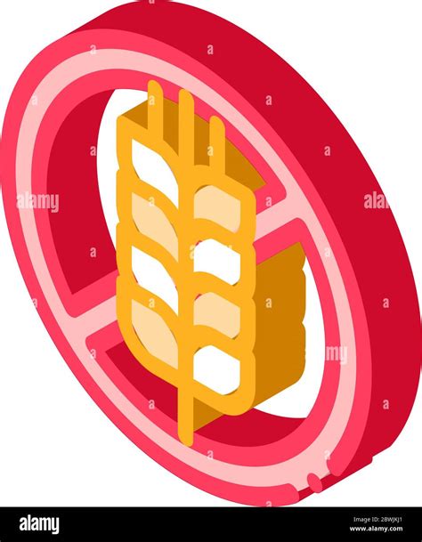 Allergen Free Sign Wheat Isometric Icon Vector Illustration Stock Vector Image And Art Alamy