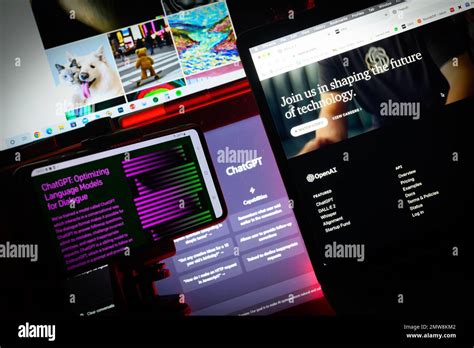 OpenAI Web Site Opened On Computer OpenAI Is The Company Behind The