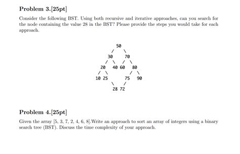 Solved Problem 3 25pt Consider The Following Bst ﻿using