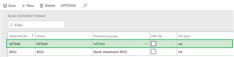 Axapta V S Me Set Up Mt940 Format For Bank Reconciliation Msd365fo