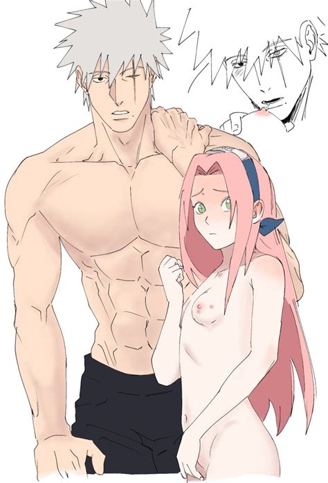 Haruno Sakura Hatake Kakashi Naruto Naruto Series Highres Age Difference Breasts