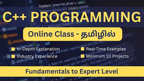 Teach Cplusplus Programming Exclusively In Tamil By Singletake Fiverr