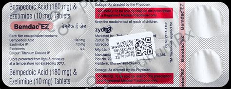 Bemdac Ez Uses Side Effects Price Generic Platinumrx