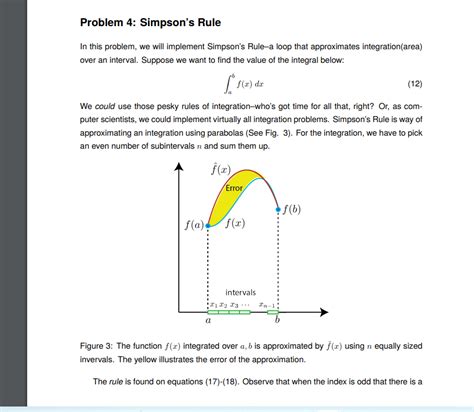 Solved Problem Simpson S Rule In This Problem We Will Chegg Com