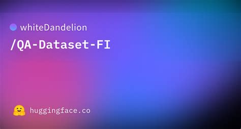 whitedandelion qa dataset fi · datasets at hugging face