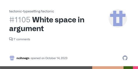 white space in argument · issue 1105 · tectonic typesetting tectonic