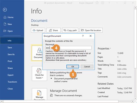 How To Password Protect A Word Document CustomGuide