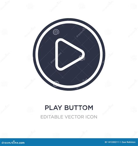 Play Buttom Icon On White Background Simple Element Illustration From Multimedia Concept Stock