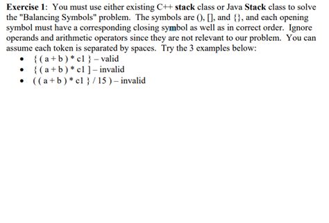 Solved Exercise You Must Use Either Existing C Stack Chegg