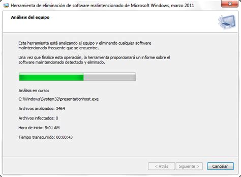 Microsoft Malicious Software Removal Tool Infospyware