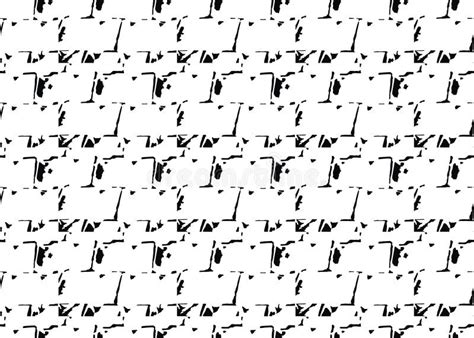 Vector Texture Background Seamless Pattern Hand Drawn Black White