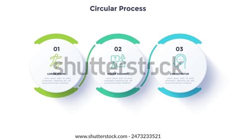 Circular Process Diagram Color Minimalist Design Stock Vector Royalty Free 2473233521