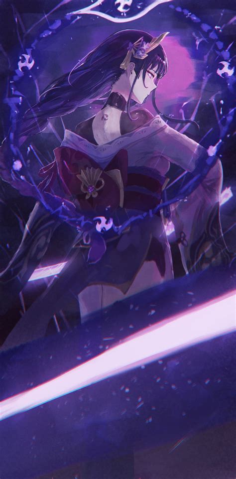 Sanshoku Dango Shukosuko Raiden Shogun Genshin Impact Commentary Highres 1girl Back