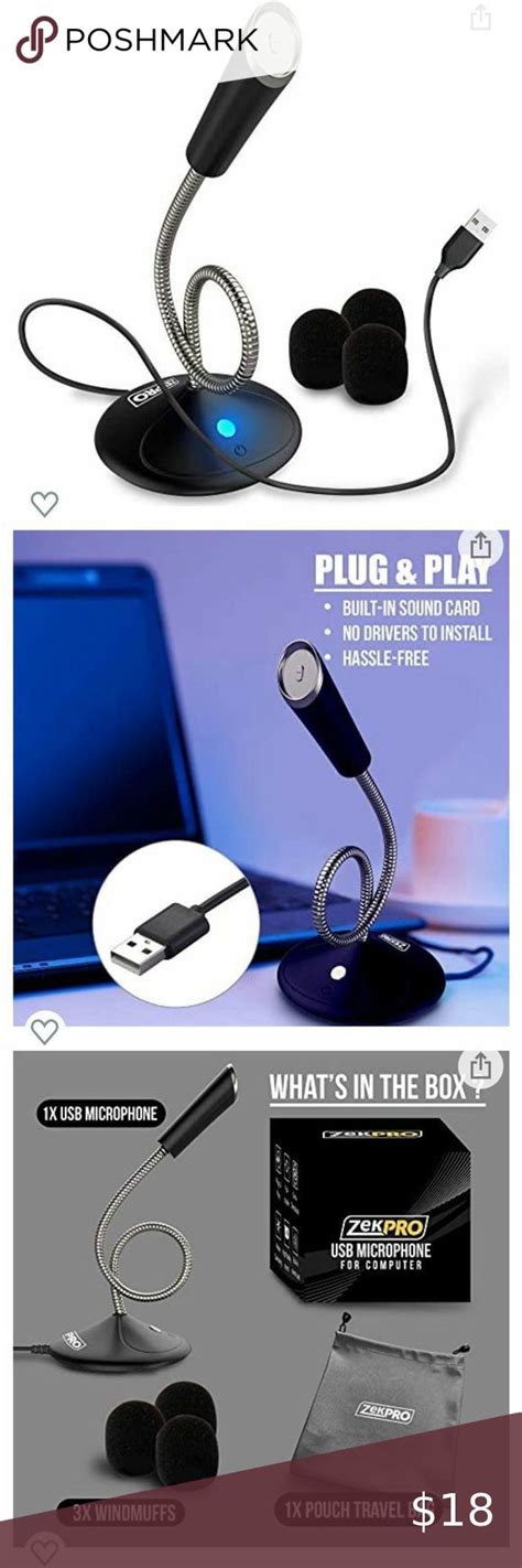 USB Microphone For Computer Plug And Play Omnidirectional Usb Microphone Usb Microphone