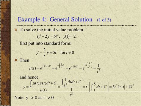 PPT Ch Linear Equations Method Of Integrating Factors PowerPoint Presentation ID
