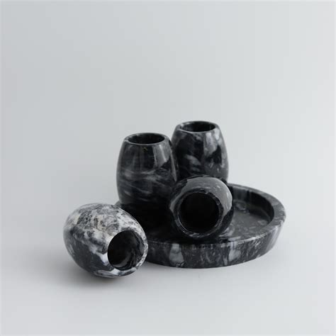 Marble Shot Glasses Roomandstone