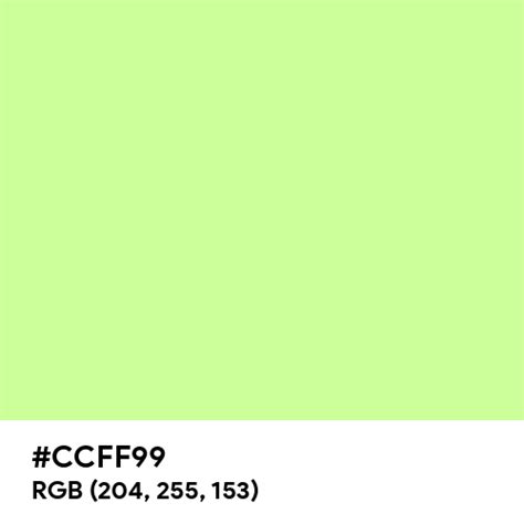 Ccff99 Color Name Is Menthol