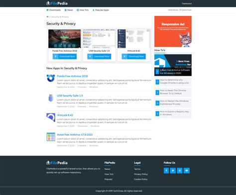 filepedia software repository script by techzines codester