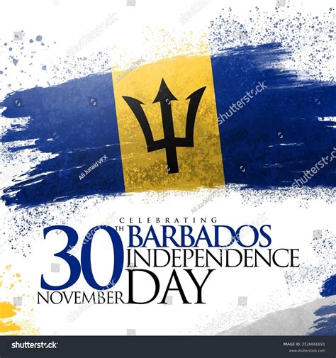 Barbados Independence Day 30th November Illustration Stock Illustration