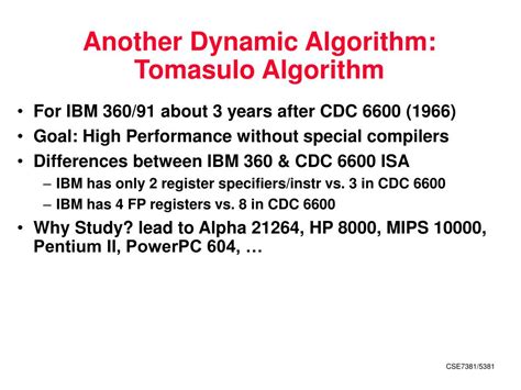 Ppt Tomasulo Algorithm And Dynamic Branch Prediction Powerpoint