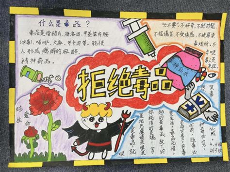 高新：手抄报里“话”禁毒知识毒品活动