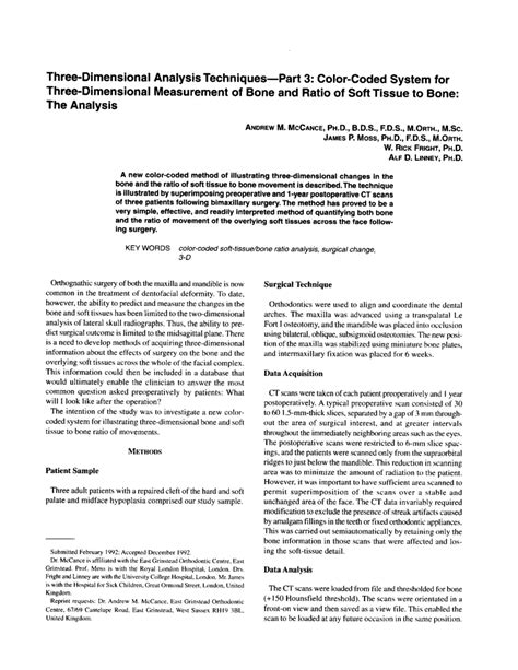 Pdf Three Dimensional Analysis Techniques—part 3 Color Coded System For Three Dimensional