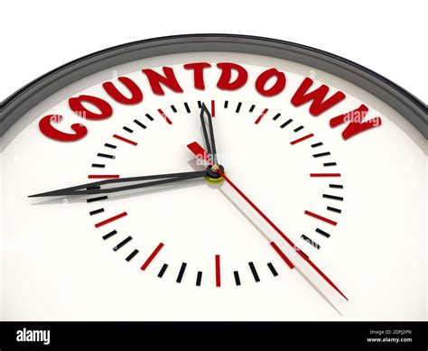 Countdown Clock With Text Analog Clock With Red Text Countdown